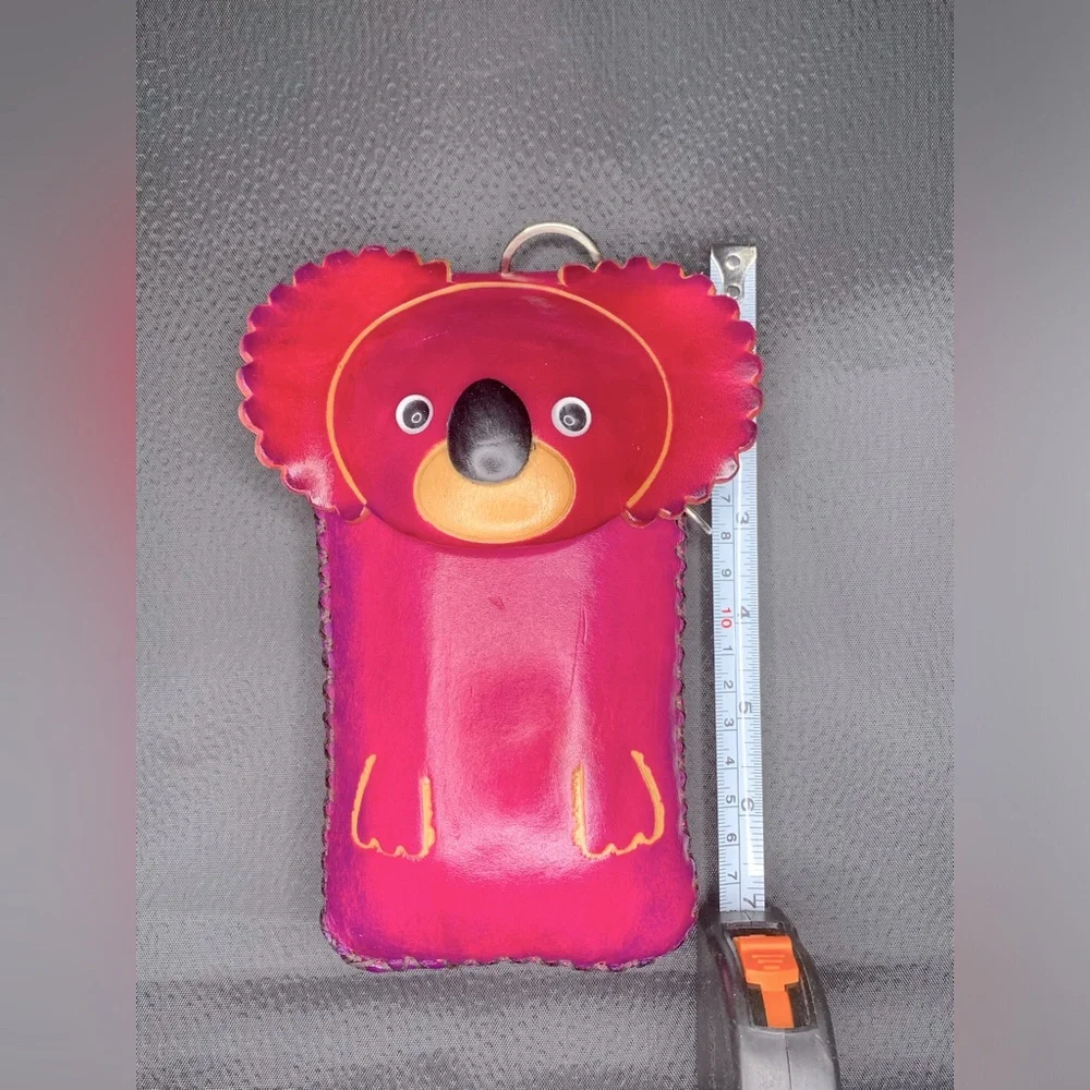 Handmade | Bags | Handmade Pink Leather Koala Handbag Cute Animal Purse ...